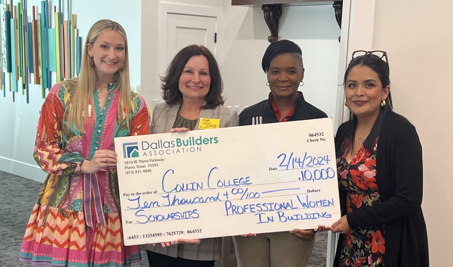 Professional Women in Building Donate $10,000 to Collin College • Dallas Builders Association